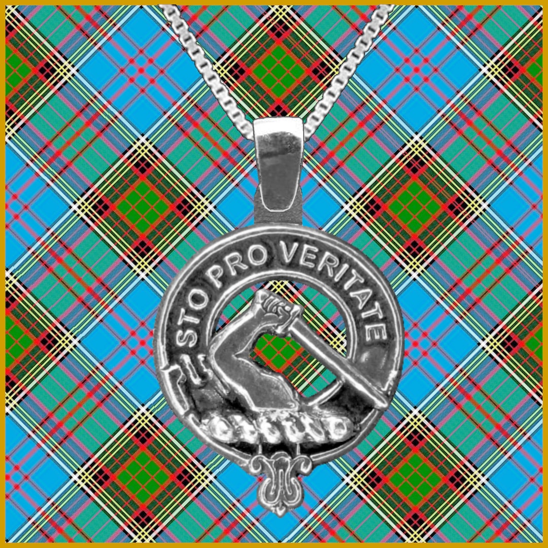Guthrie Large 1" Scottish Clan Crest Pendant - Sterling Silver - Etsy