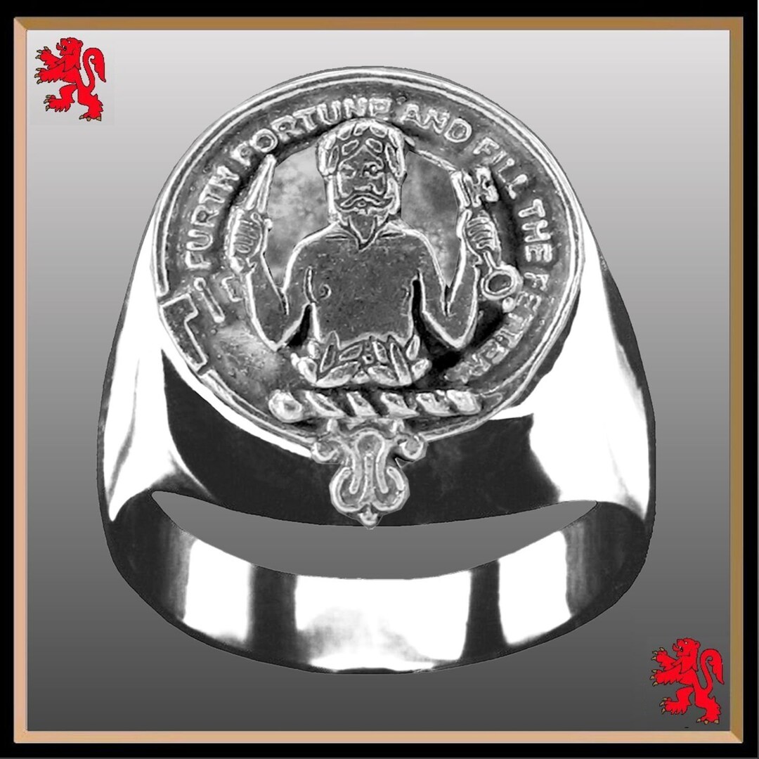 Murray Savage Scottish Clan Crest Ring GC100 ~ Sterling Silver and ...