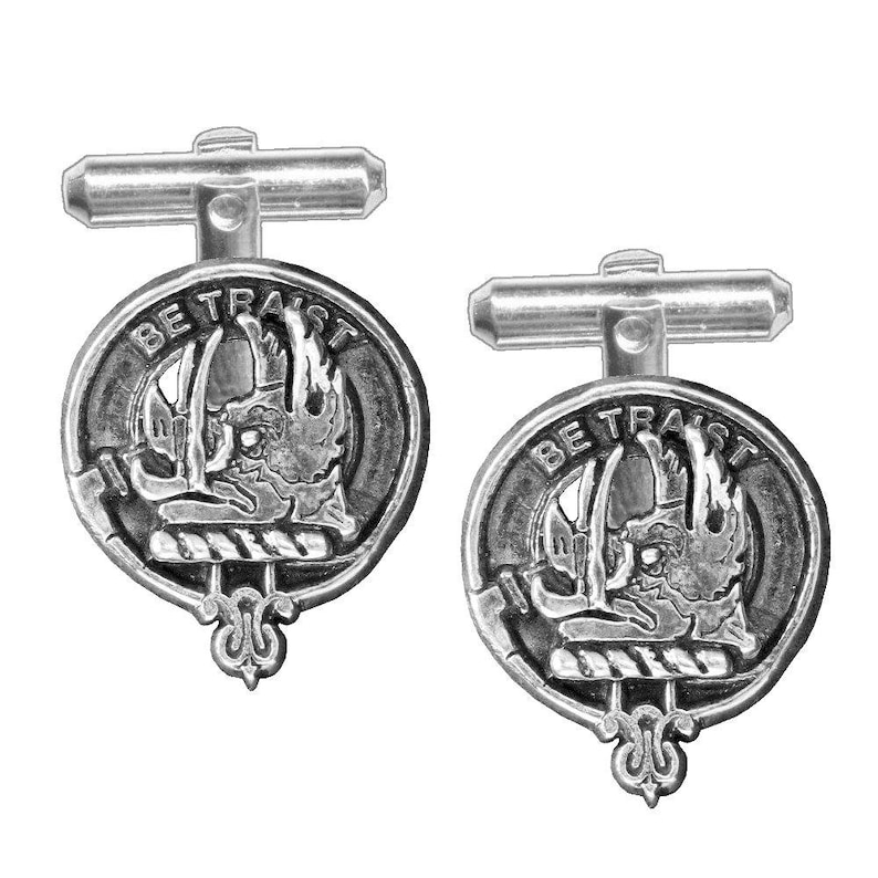 Innes Clan Crest Scottish Cufflinks Pewter Sterling Silver | Etsy