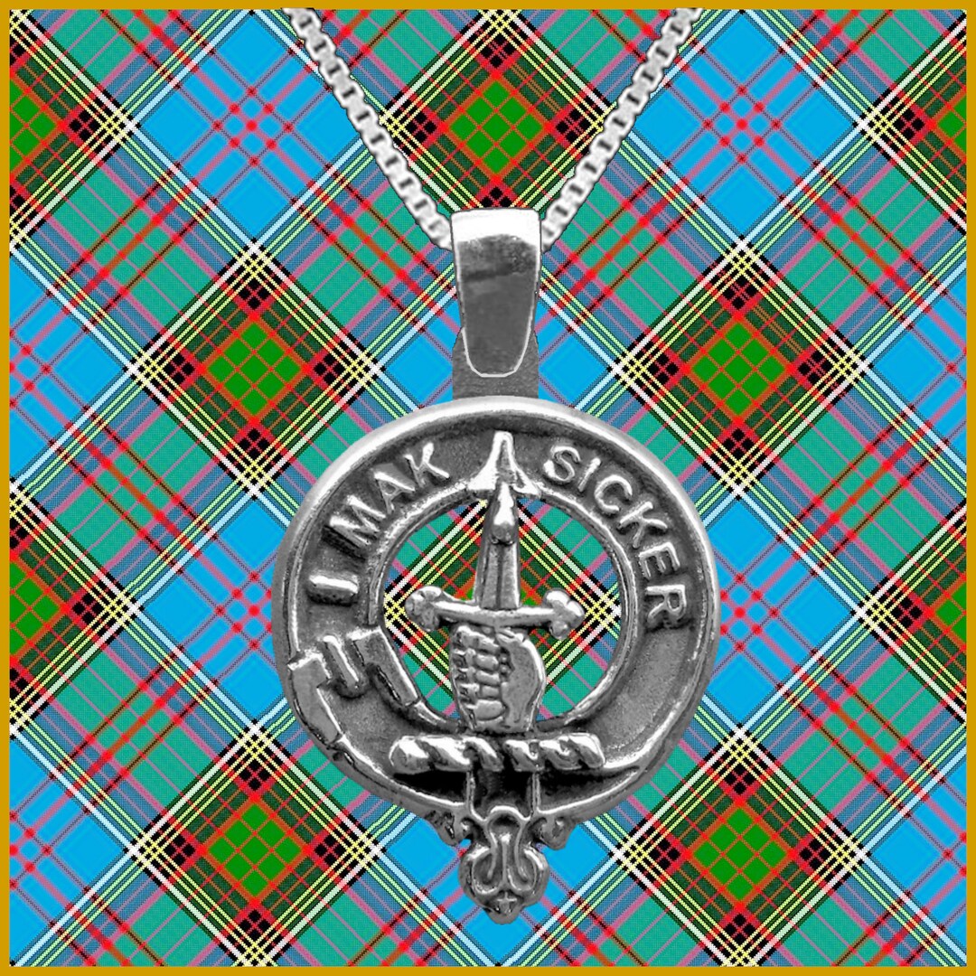 Kirkpatrick Large 1" Scottish Clan Crest Pendant - Sterling Silver - Etsy