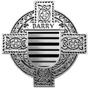 Barry Irish Coat of Arms Celtic Cross Badge - Etsy