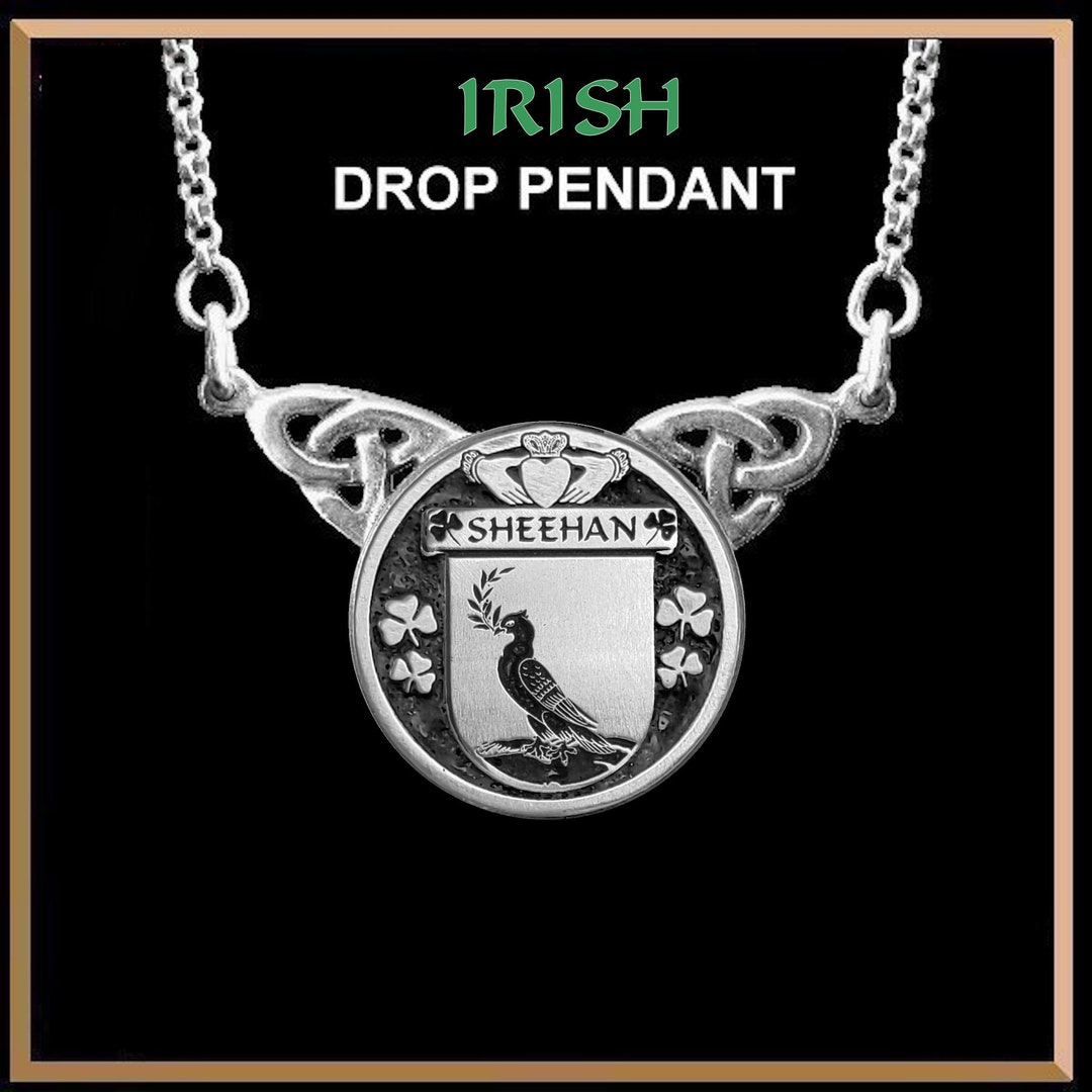 Sheehan Irish Coat of Arms Double Drop Pendant ~ ILP03 - Etsy