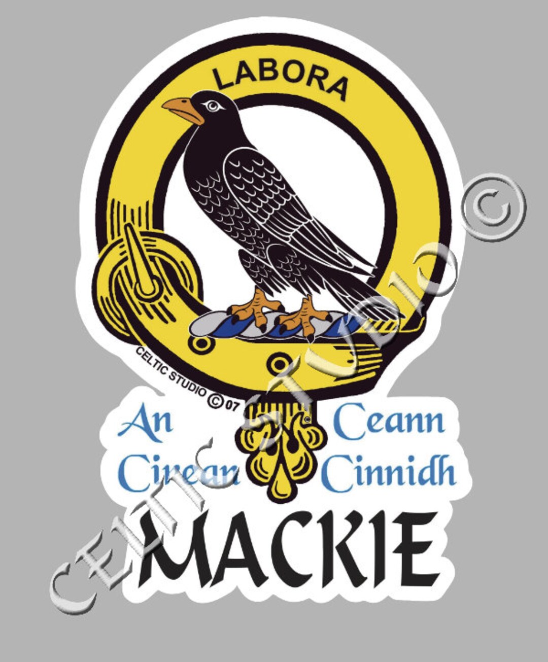 Mackie Clan Crest Decal | Custom Scottish Heritage Car & Laptop ...