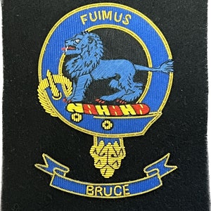 Bruce Scottish Clan Embroidered Crest - Etsy