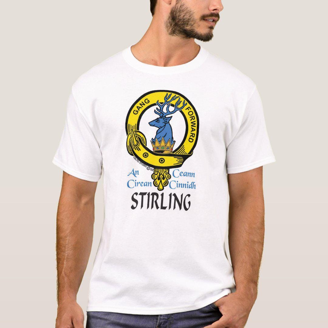 Stirling Scottish Clan Crest Full T-shirt, Family Crest Shirt - Etsy