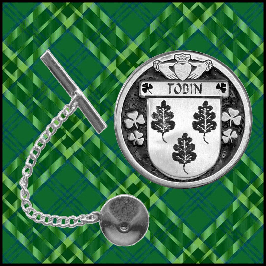 Tobin Irish Coat of Arms Disk Tie Tack/ Lapel Pin - Etsy UK