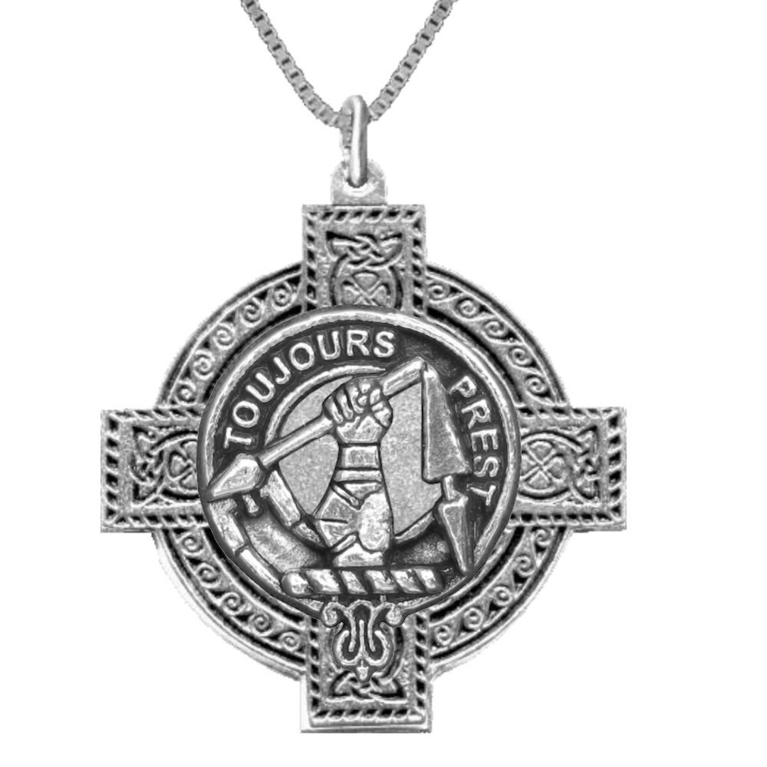 Carmichael Clan Crest Celtic Cross Pendant - Etsy