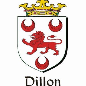 Dillon Irish Coat of Arms Celtic Cross Badge - Etsy