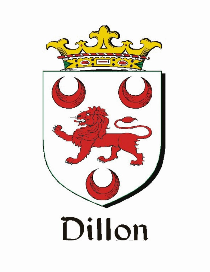 Dillon Irish Coat of Arms Celtic Cross Badge | Etsy