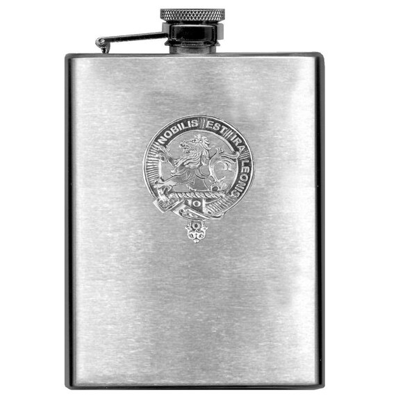 Inglis 8oz Clan Crest Scottish Badge Flask | Etsy