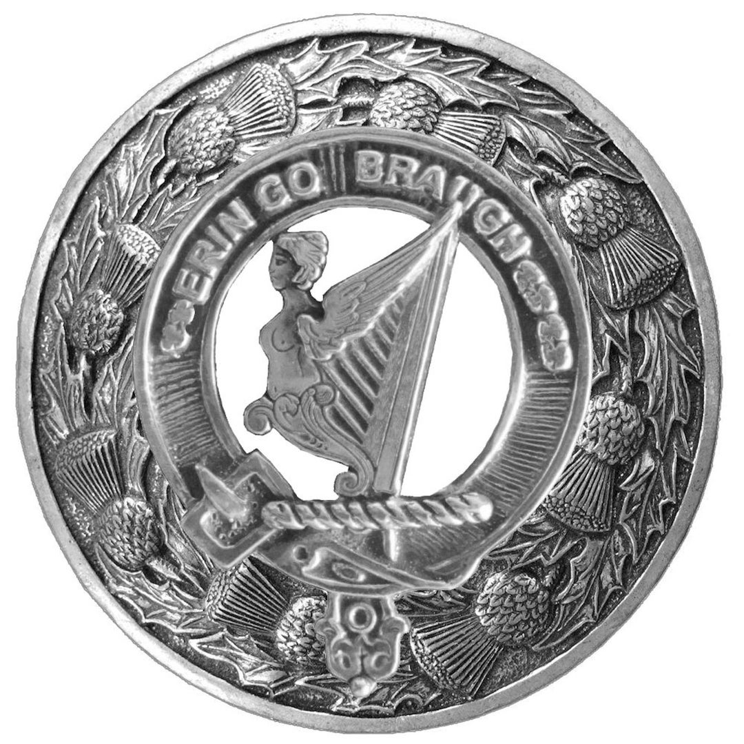 Irish Harp of Ireland Clan Badge Scottish Plaid Brooch - Etsy