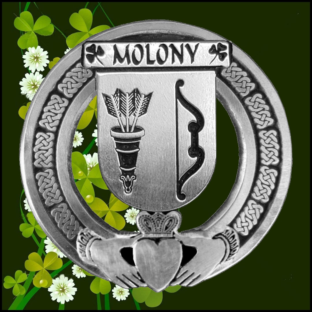Molony Irish Claddagh Coat of Arms Badge - Etsy