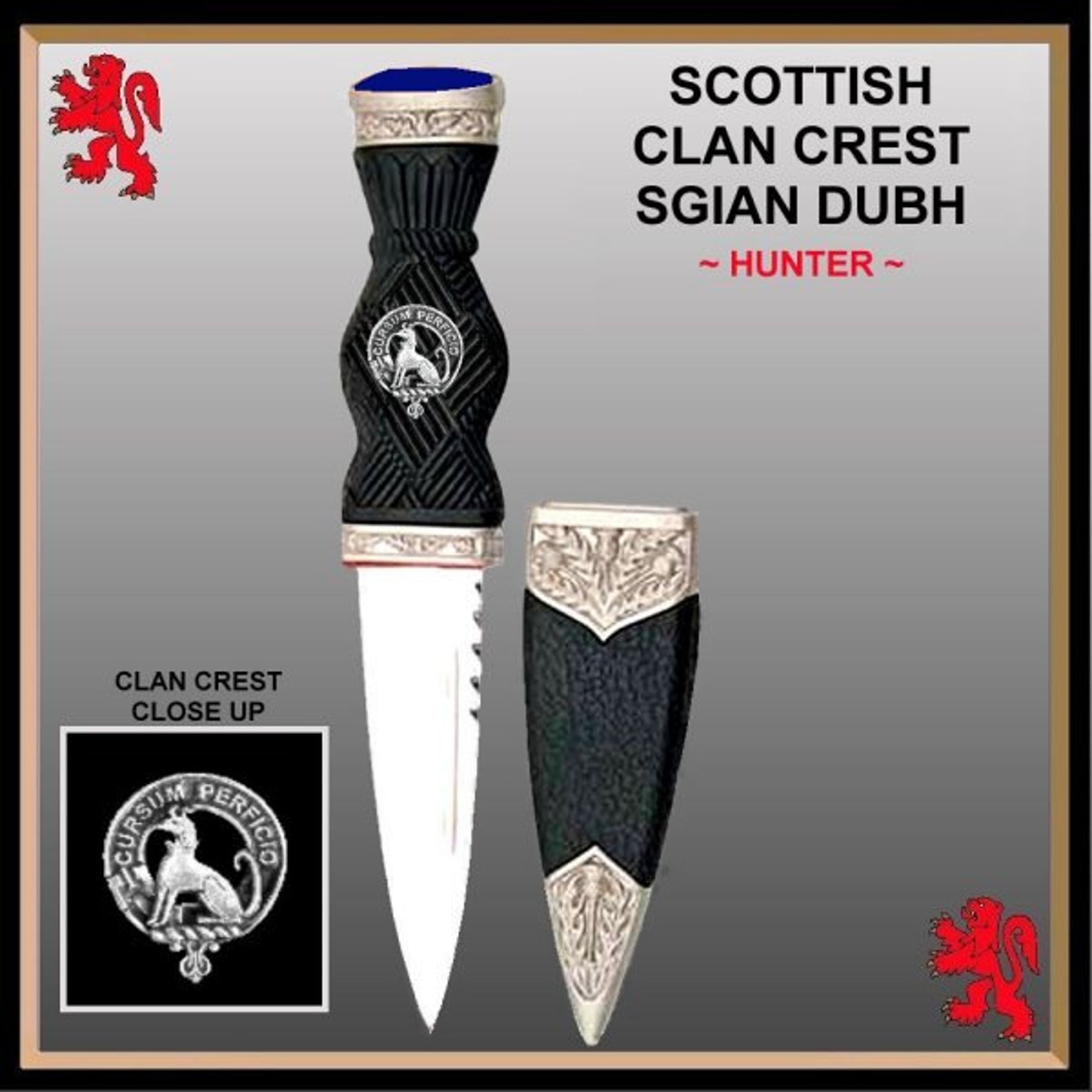 Clan Crest Sgian Dubh Scottish Knife All Clans - Etsy
