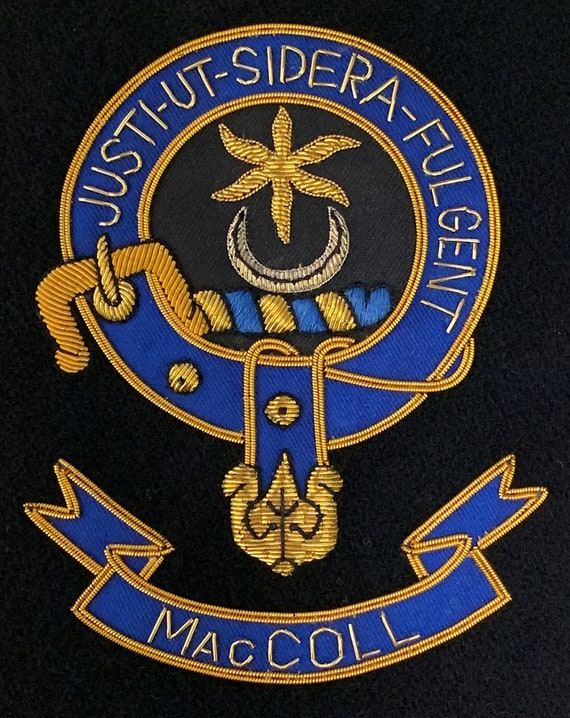 Maccoll Clan Large Frameable Embroidered Crest - Etsy