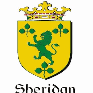 Sheridan Irish Claddagh Coat of Arms Badge - Etsy