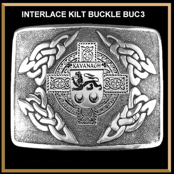 Kavanagh Irish Coat of Arms Interlace Kilt Buckle - Etsy