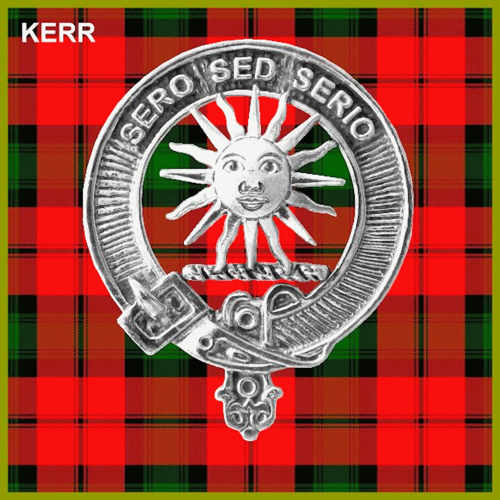 Kerr Clan Badge Scottish Plaid Brooch - Etsy