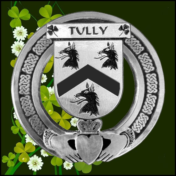 Tully Irish Claddagh Coat of Arms Badge - Etsy