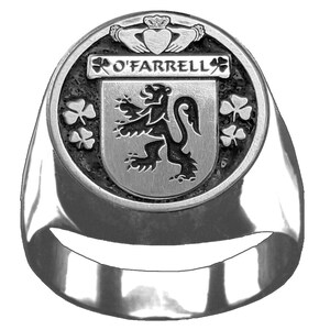 O'farrell Irish Coat of Arms Gents Ring IC100 - Etsy