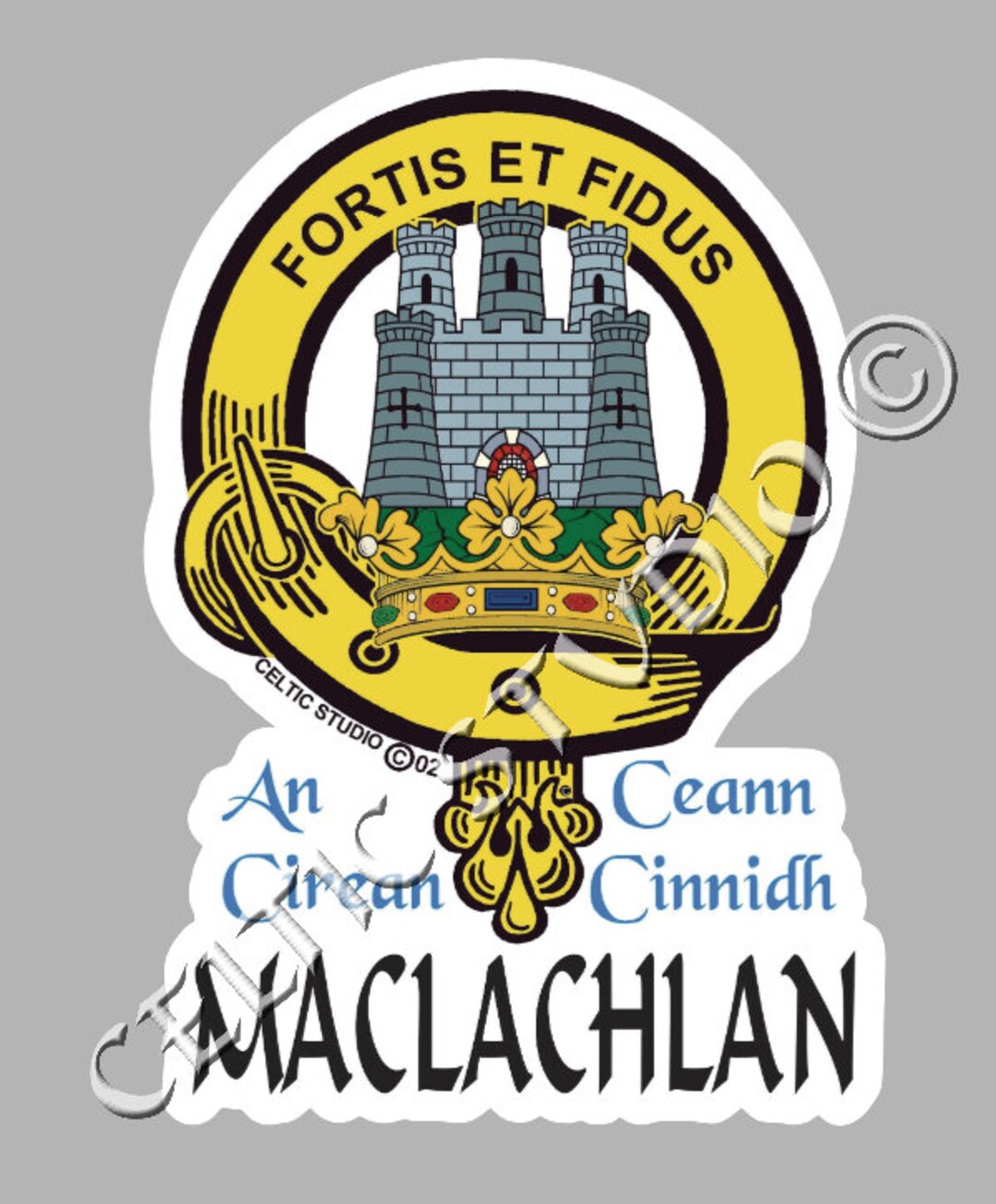Maclachlan Clan Crest Decal | Custom Scottish Heritage Car & Laptop ...