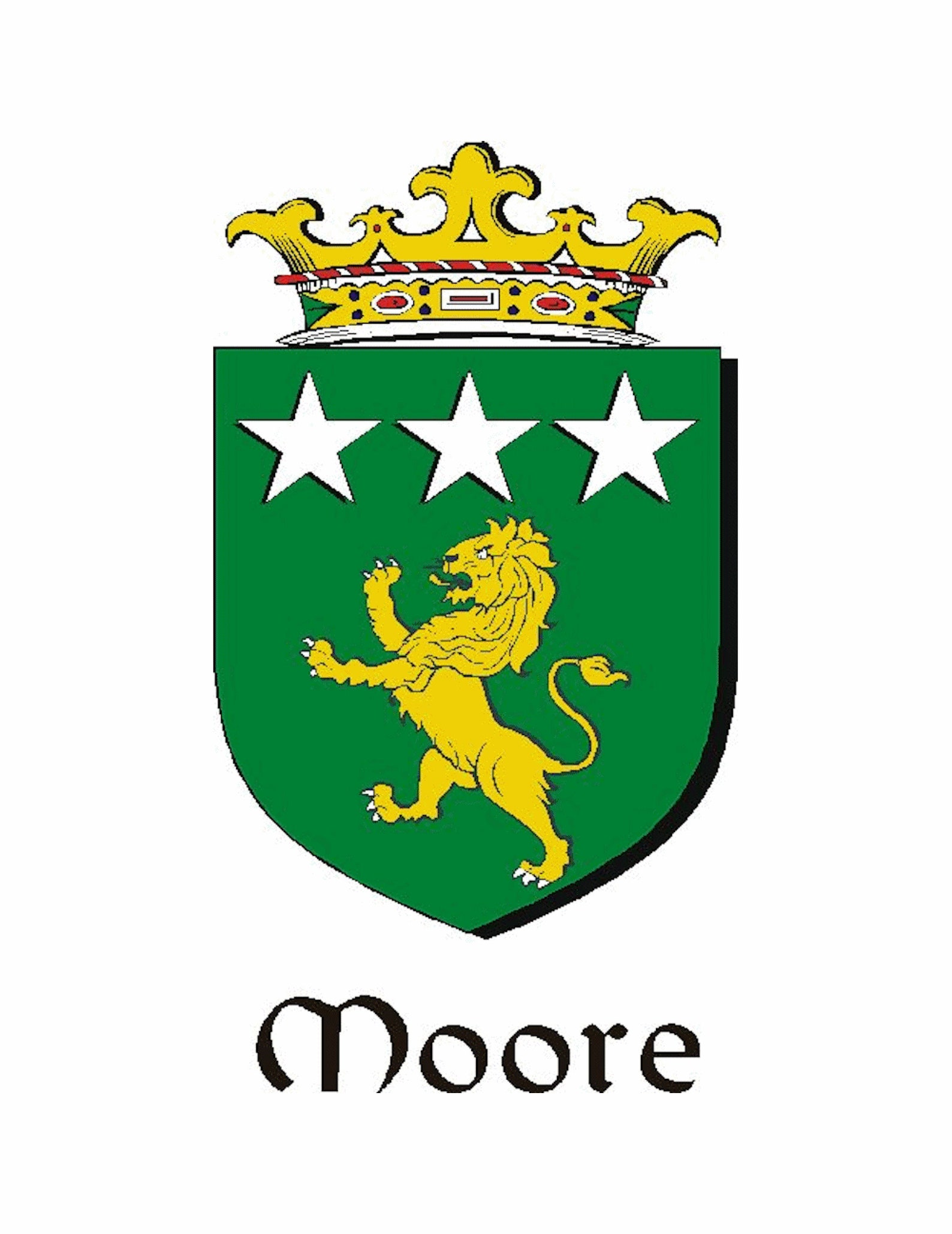 Moore Irish Coat of Arms Badge Glass Beer Mug - Etsy