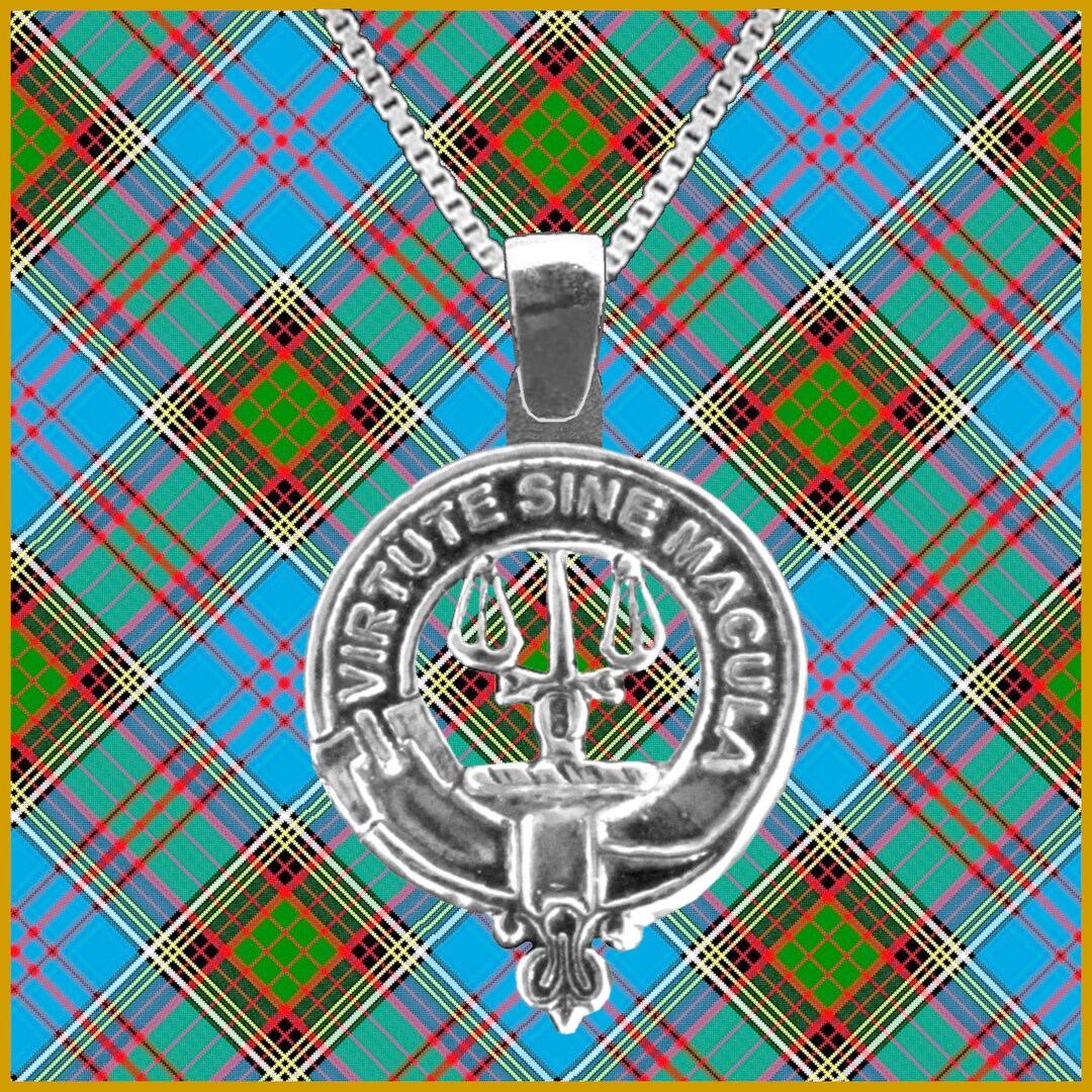 Russell Large 1" Scottish Clan Crest Pendant - Sterling Silver - Etsy