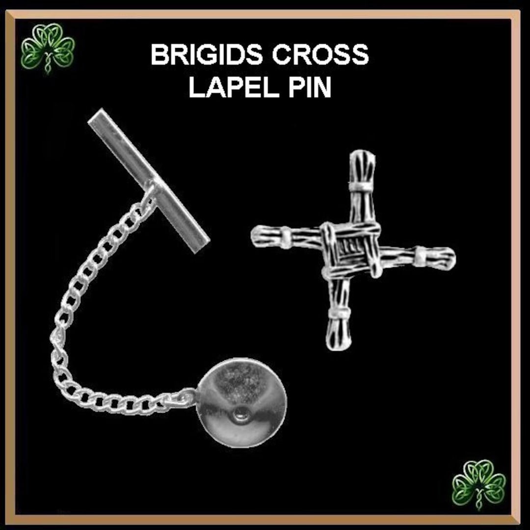 St. Brigid Celtic Cross Lapel Pin, Irish Small, Sterling Silver - Etsy