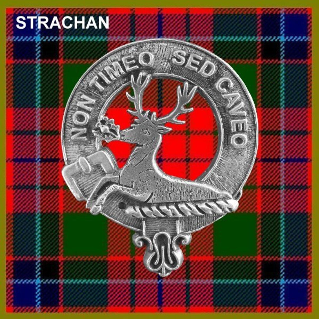 Strachan Clan Crest Scottish Pewter Cap Badge CB01 - Etsy