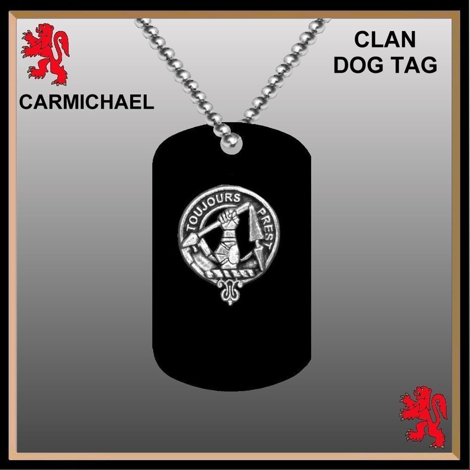 Clan Crest Black Dog Tag All Clans - Etsy