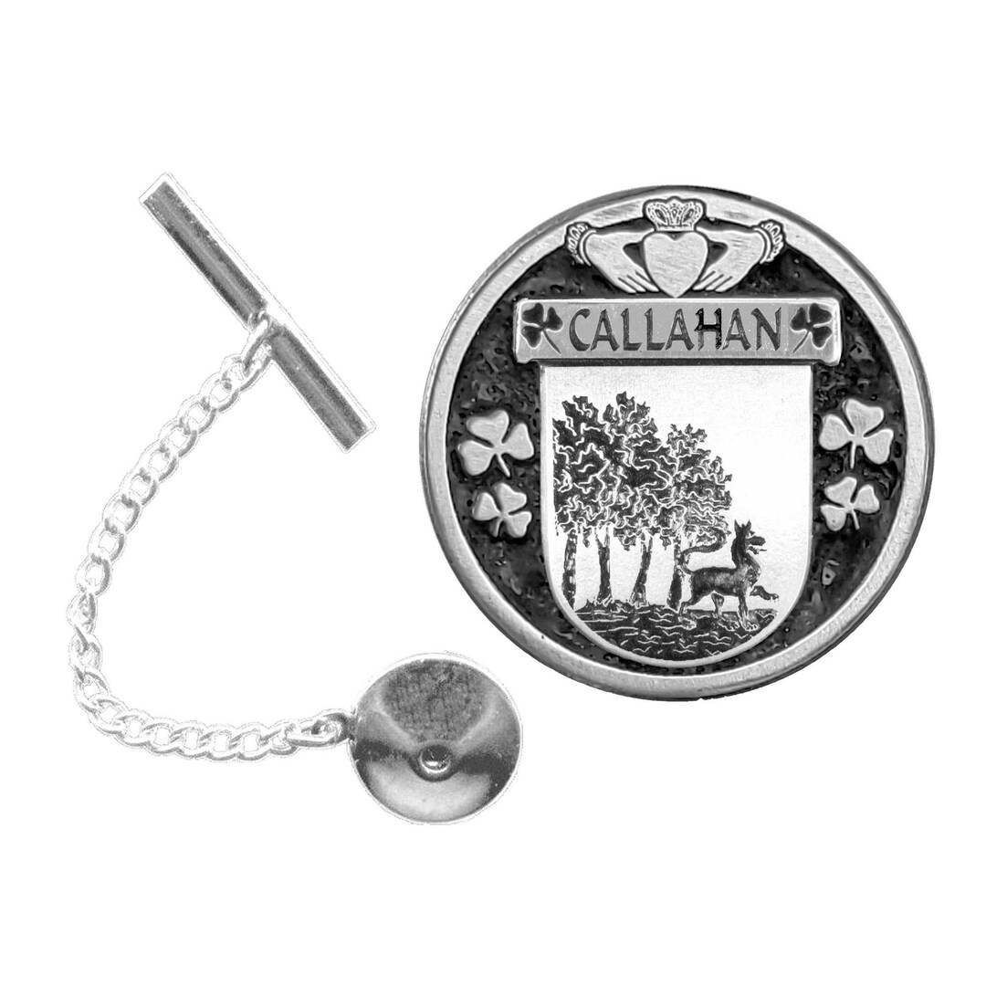 Callahan Irish Coat of Arms Disk Lapel Pin/ Tie Tack - Etsy
