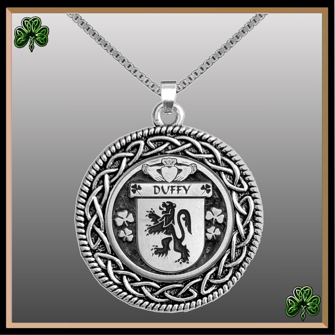 Duffy Irish Coat of Arms Celtic Interlace Disk Pendant ~ IP06 - Etsy