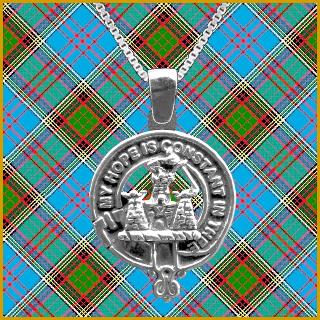 Macdonald Clanranald Large 1" Scottish Clan Crest Pendant - Sterling ...