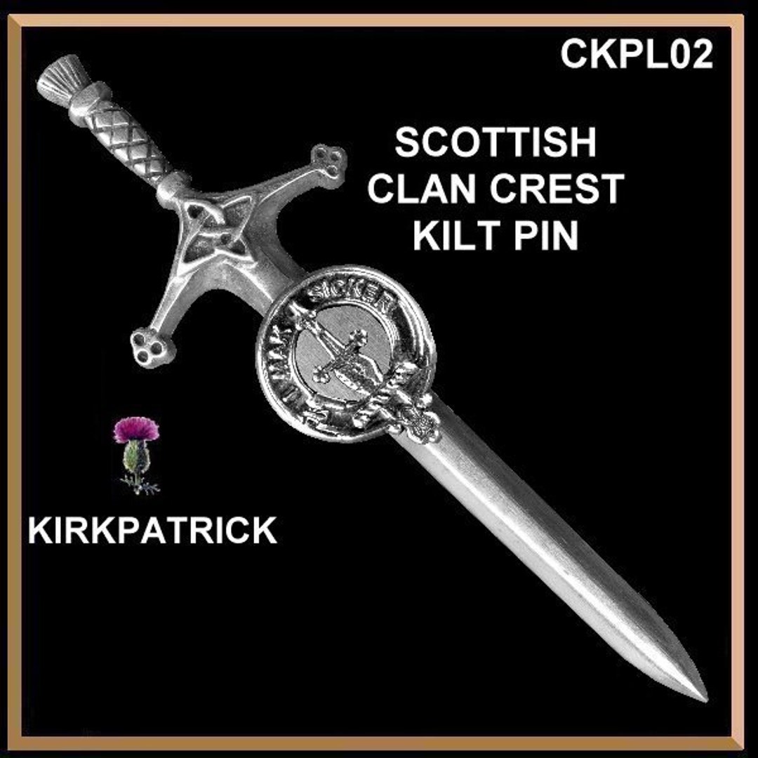 Kirkpatrick Clan Crest Kilt Pin, Scottish Pin ~ CKP02 - Etsy