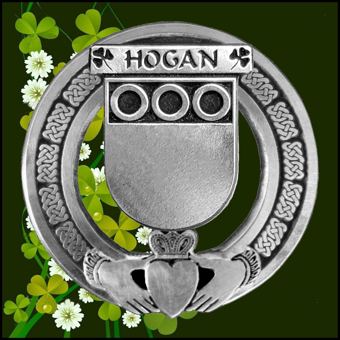 Hogan Irish Claddagh Coat of Arms Badge - Etsy