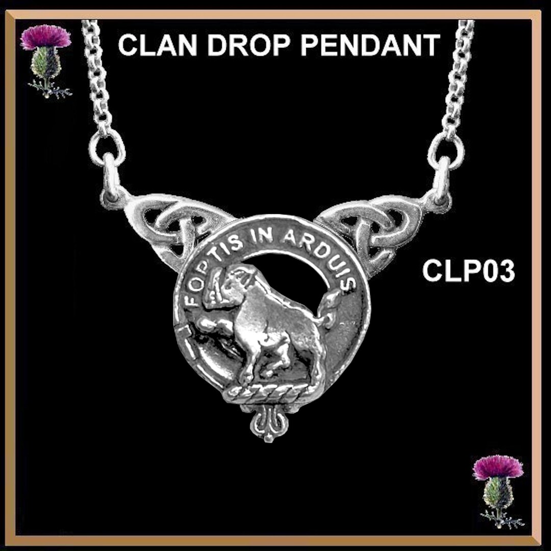 Findlay Clan Crest Double Drop Pendant ~ CLP03 - Etsy
