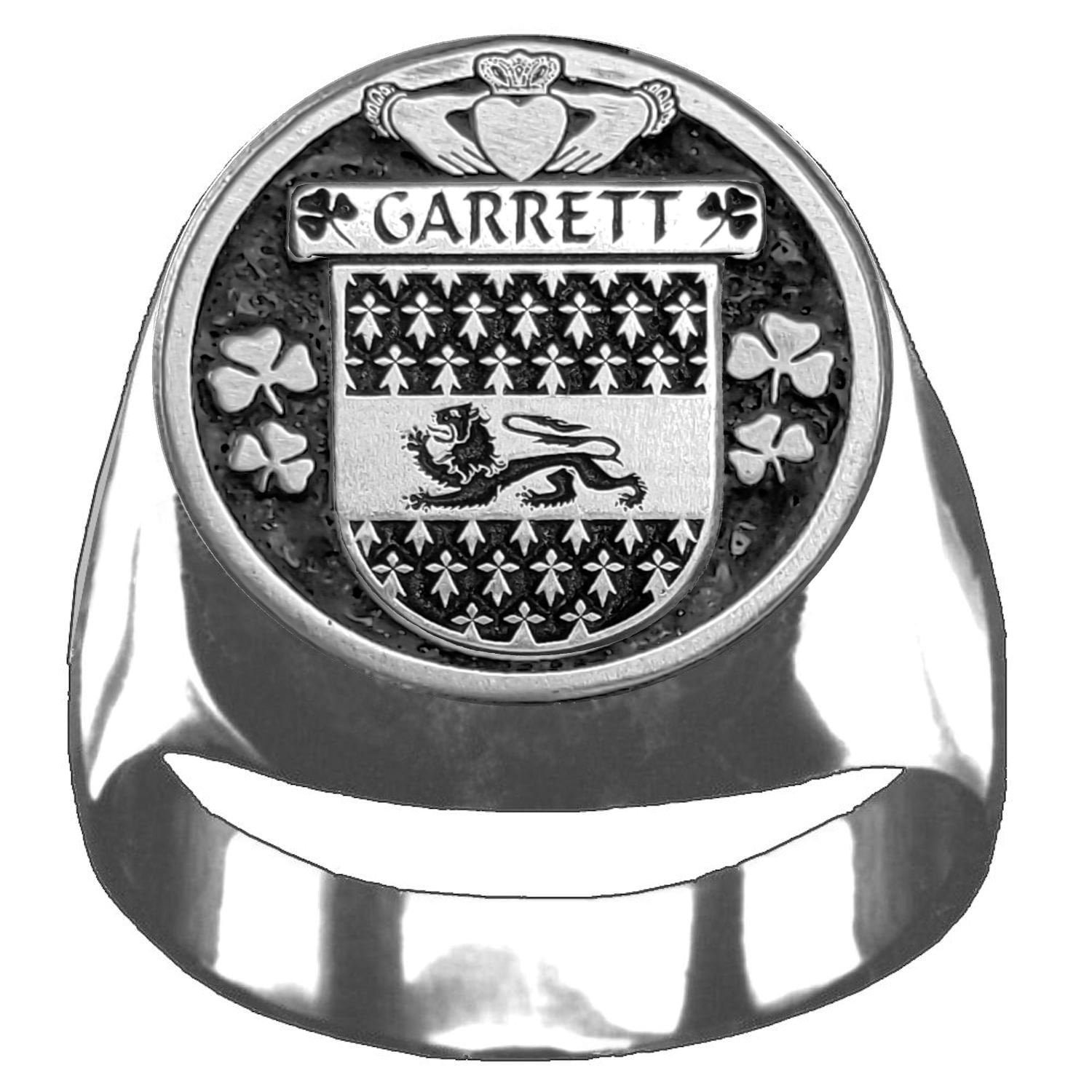 Garrett Irish Coat of Arms Gents Ring IC100 - Etsy Australia