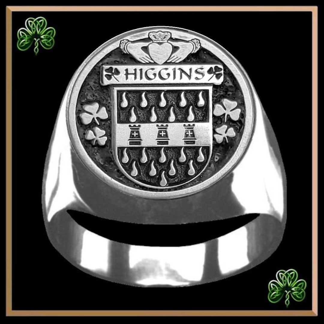 Higgins Irish Coat of Arms Gents Ring IC100 - Etsy