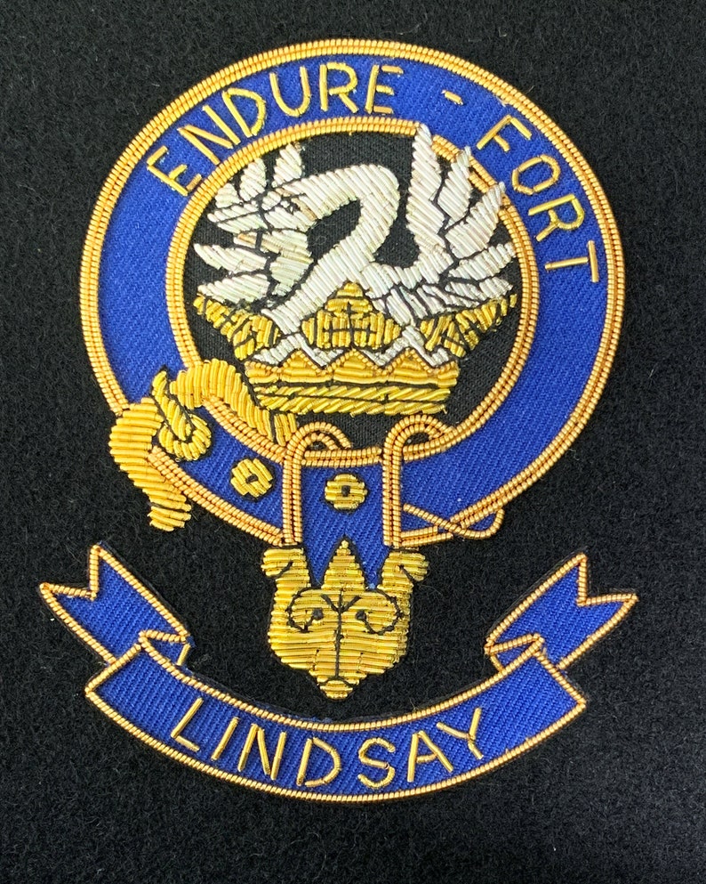 Lindsay Scottish Clan Embroidered Crest - Etsy