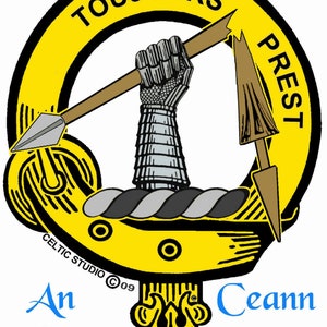 Carmichael Clan Crest Double Drop Pendant ~ CLP03 - Etsy