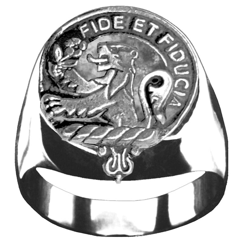Primrose Scottish Clan Crest Ring GC100 ~ Sterling Silver and Karat ...