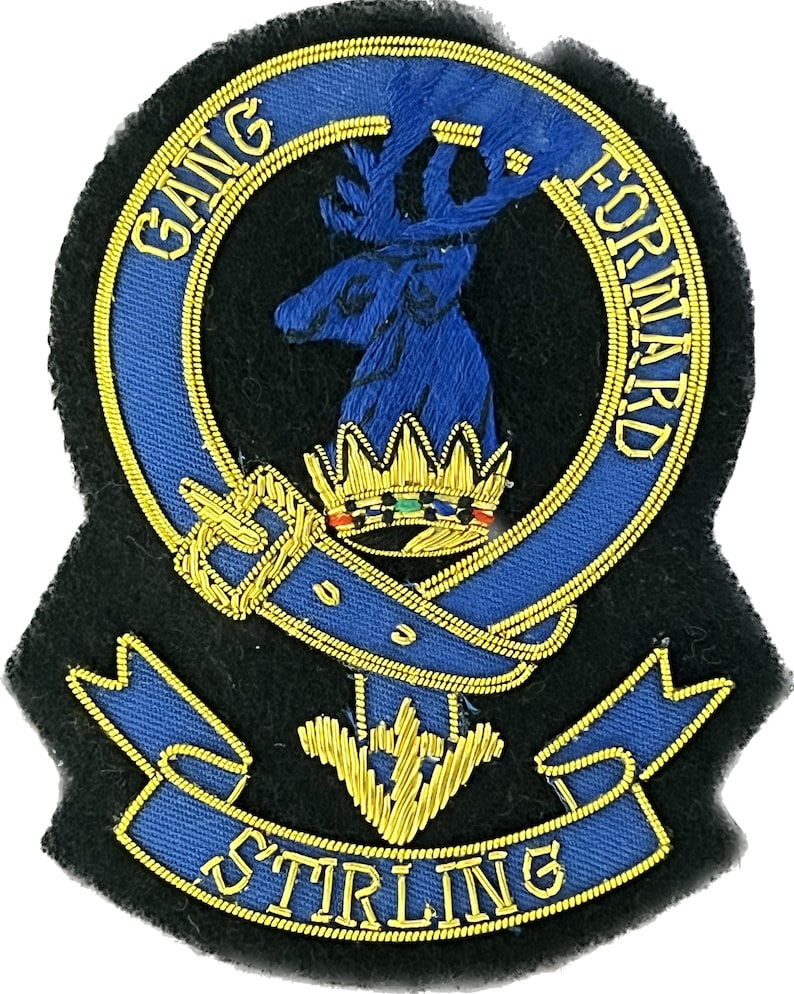 Stirling Scottish Clan Embroidered Crest - Etsy