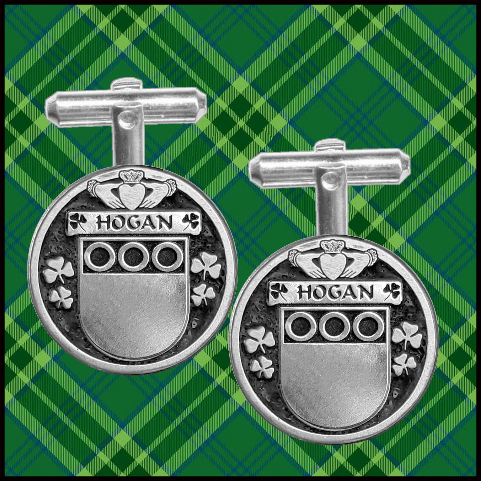 Hogan Irish Coat of Arms Disk Cufflinks - Etsy