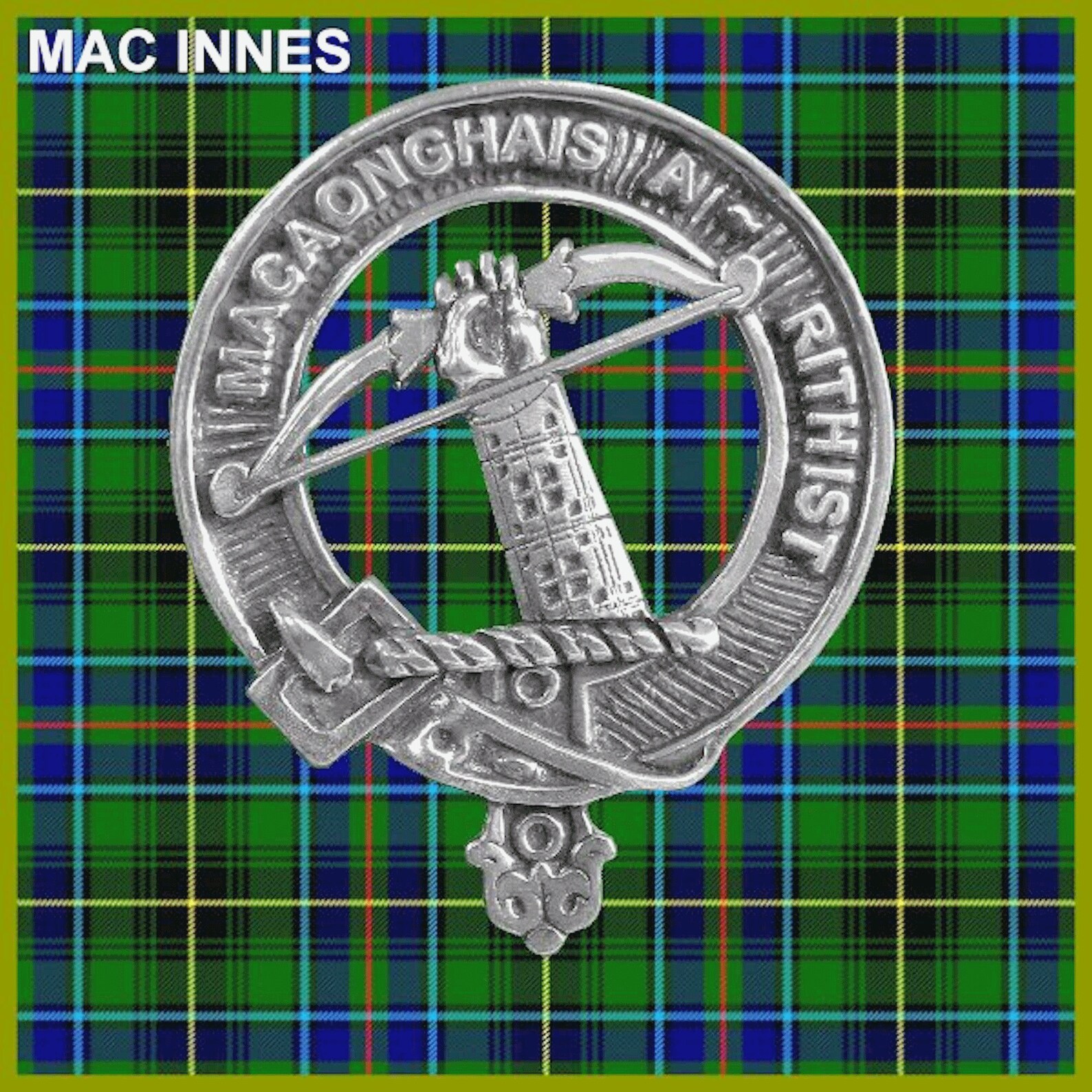 MacInnes Clan Badge Scottish Plaid Brooch | Etsy