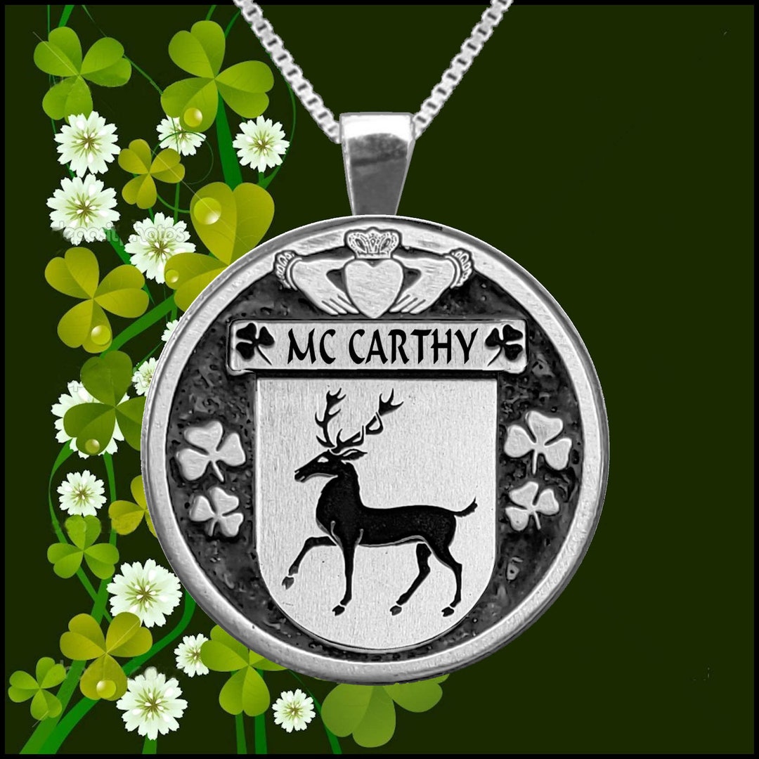 Mccarthy Irish Coat of Arms Disk Pendant, Irish - Etsy