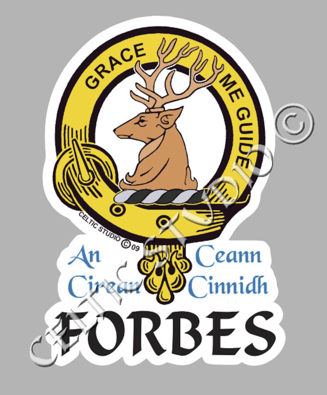 Forbes Clan Crest Decal | Custom Scottish Heritage Car & Laptop ...