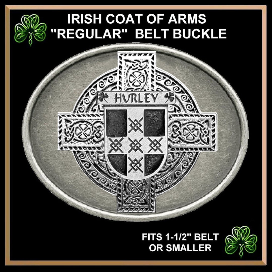 Hurley Irish Coat of Arms Regular Buckle - Etsy