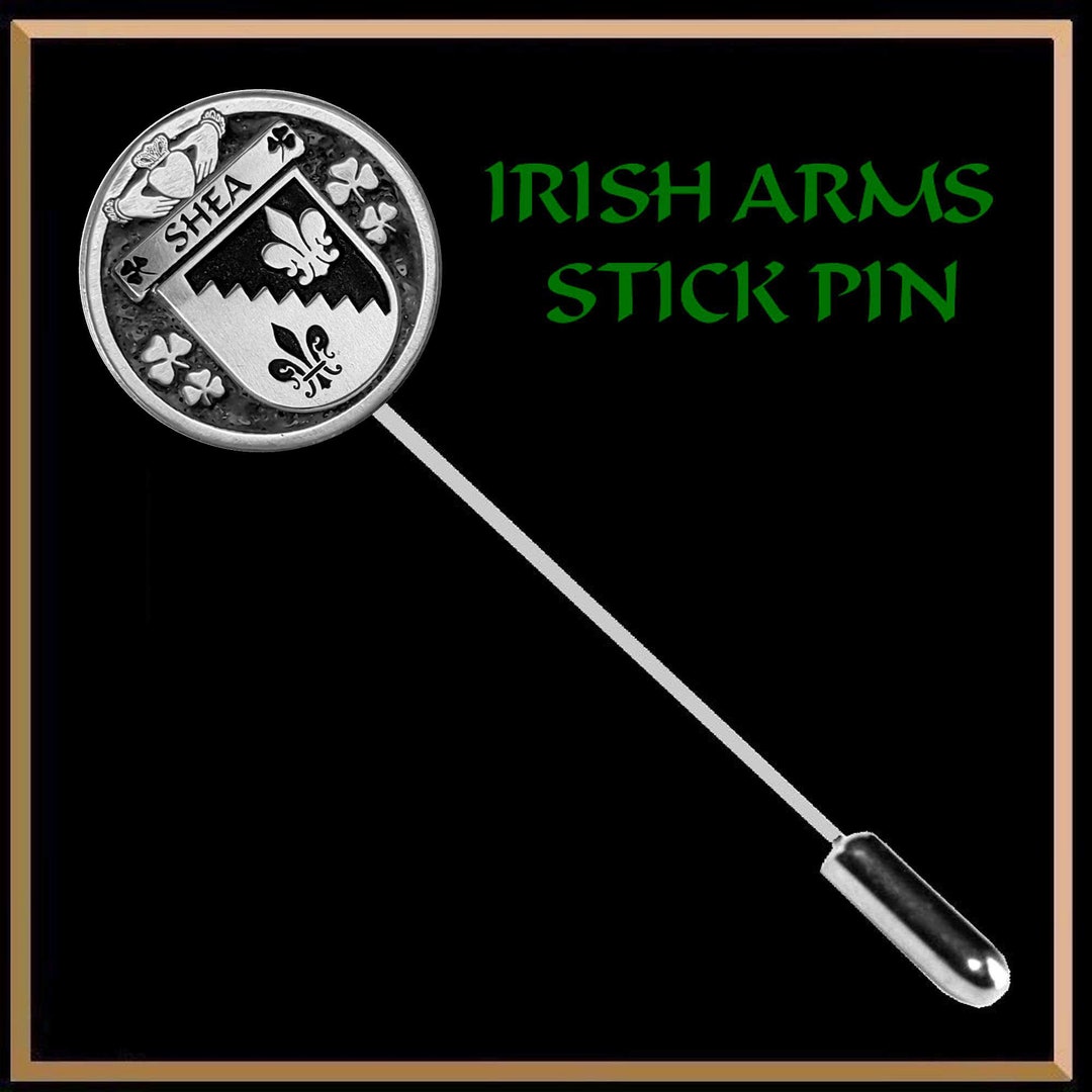 Shea Irish Family Coat of Arms Stick Pin - Etsy