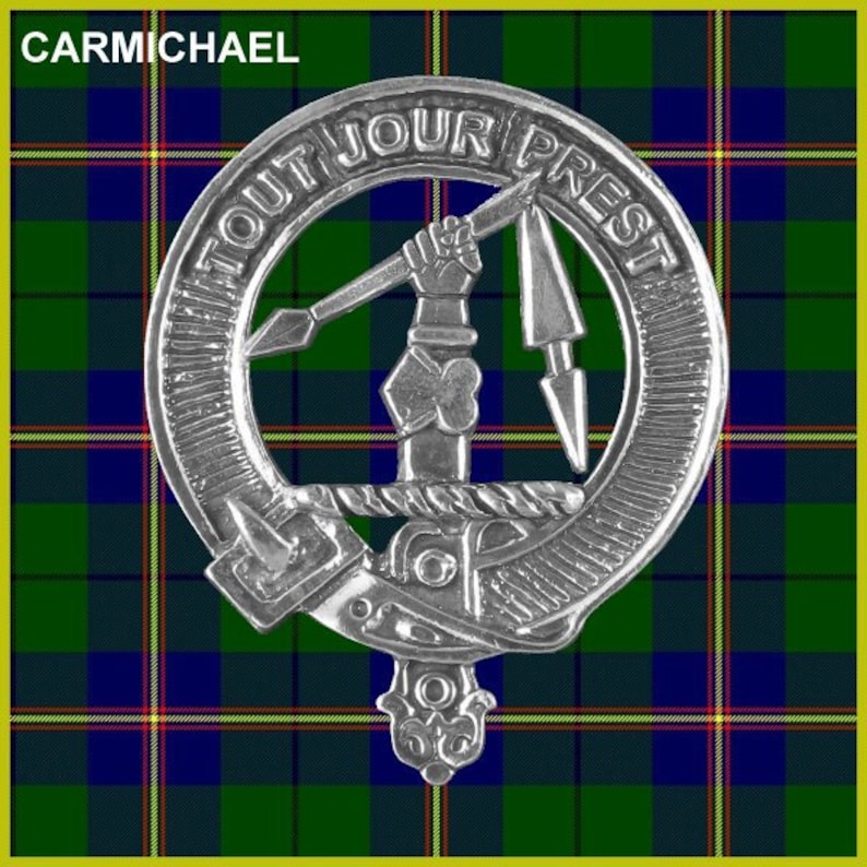 Carmichael Clan Crest Scottish Cap Badge CB02 - Etsy