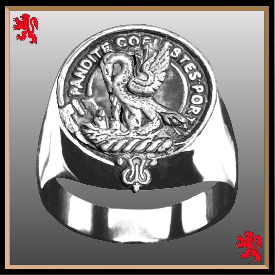 Gibson Scottish Clan Crest Ring GC100 ~ Sterling Silver and Karat Gold ...