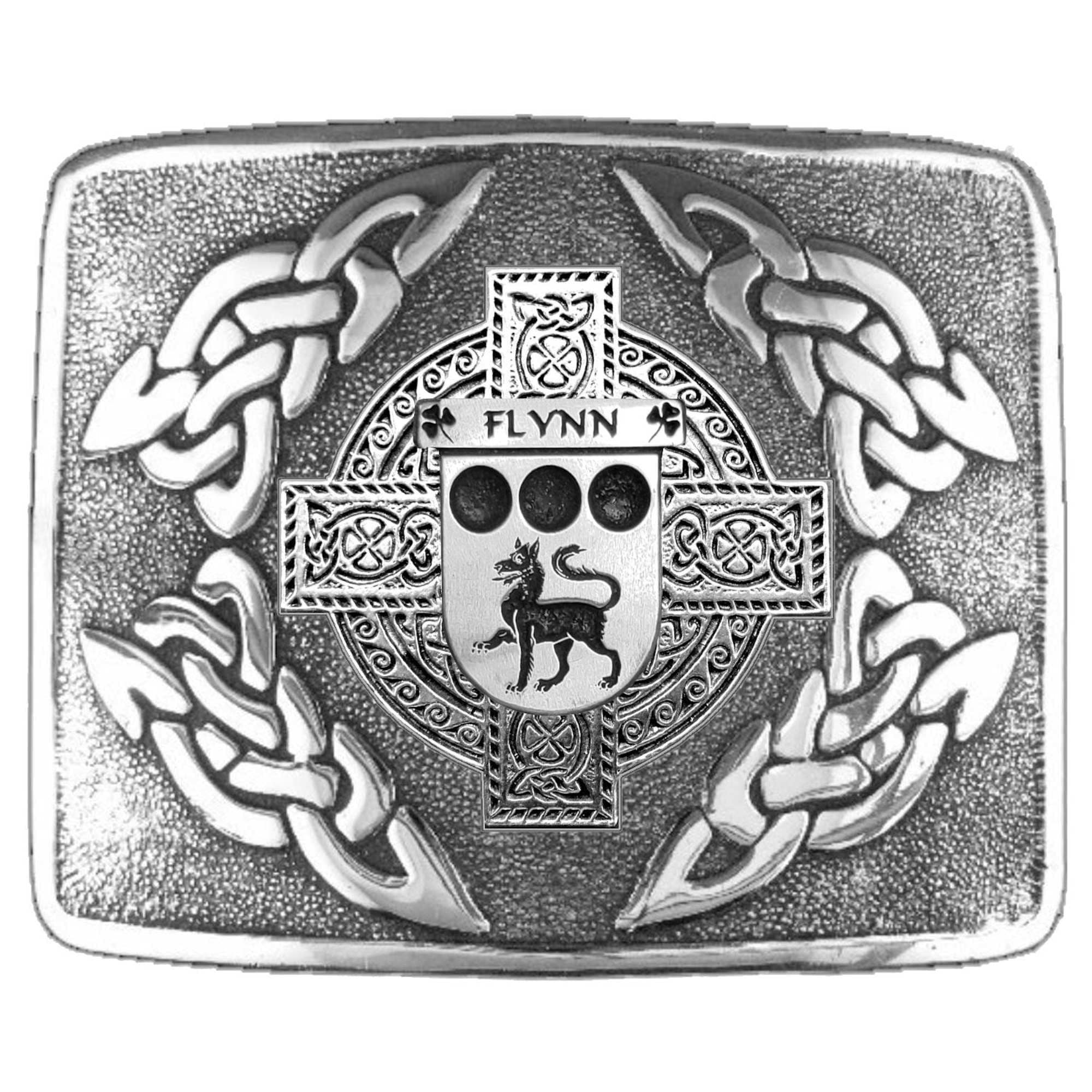 Flynn Irish Coat of Arms Interlace Kilt Buckle - Etsy